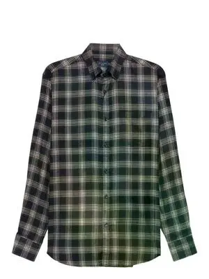 Paul & Shark Checked-pattern Long-sleeve Shirt - Blue