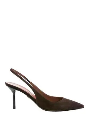 Paris Texas 75mm Pointed-toe Slingback Sandals - Brown
