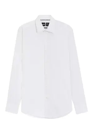 BOSS Long-sleeve Button-down Shirt - White