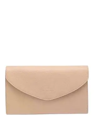 IL BISONTE Foldover Leather Clutch