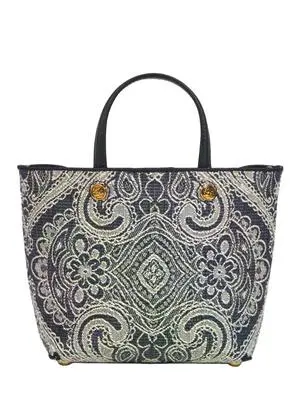 Etro Mini Paisley Jacquard Tote - Grey