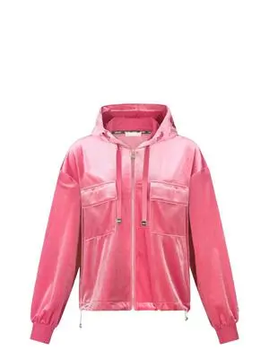 Liu Jo Zip-up Chenille Hoodie - Pink