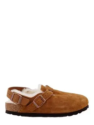 BIRKENSTOCK Tokio Inside Shearling Suede Mule - Brown