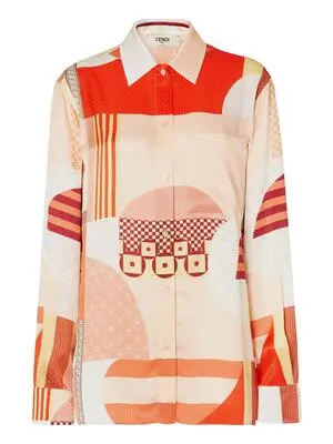 Fendi Patchwork Silk Shirt - Multicolor