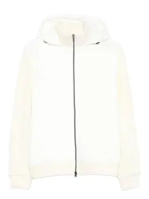 Herno Rib-knit Zip-up Jacket - White