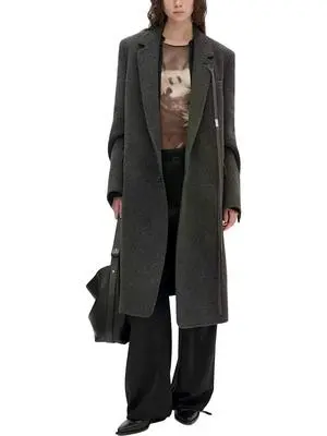 ANN DEMEULEMEESTER Viv Buttoned-cuffs Coat - Grey