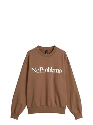 NO PROBLEMO Printed Sweatshirt - Brown