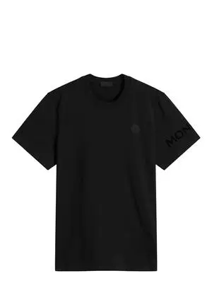 Moncler Short Sleeve Cotton T-shirt - Black