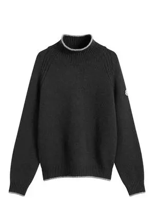 Moncler Alpaca Wool Roll Neck Jumper - Black