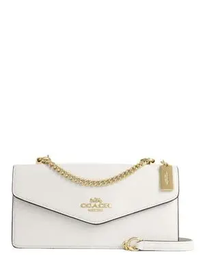 COACH® Klare Envelope Crossbody Bag - Gold/chalk