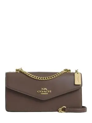 COACH® Klare Envelope Crossbody Bag - Gold/dark Stone