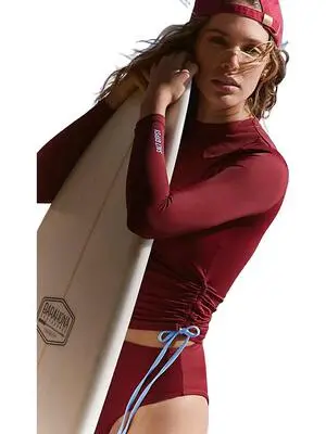 SALT GYPSY Uv Protection Surf Rashguard - Merlot
