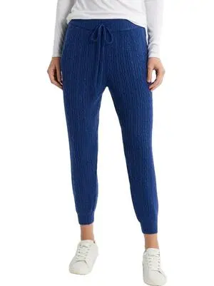 CITY BLUES Cable Knit Jogger Twilight