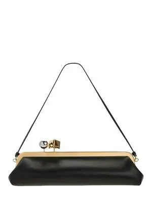 Jacquemus La Pochette Salon Leather Clutch Black 990
