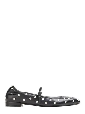 STUART WEITZMAN Claris Studded Mary Jane Flats - Black