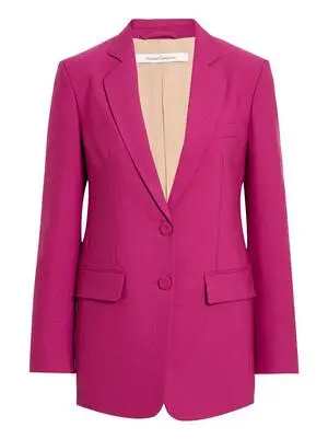 Another Tomorrow Wool Blazer - Magenta