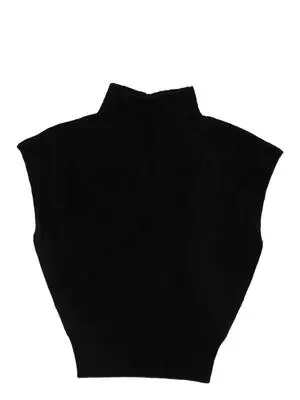 Rick Owens Ribbed High-neck Sleeveless Top - Black