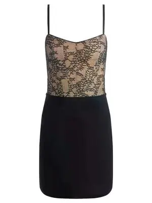 Alice + Olivia Carla Lace-corset Mini Dress - Black