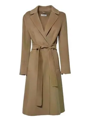 Max Mara Belted Notched-lapel Coat - Brown