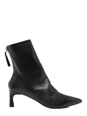 HALMANERA Pointed-toe Boots With Zip Detail - Black