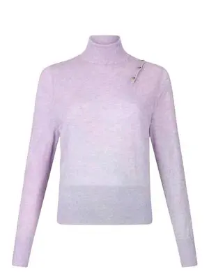Liu Jo High-neck Cut-out Sweater - Purple