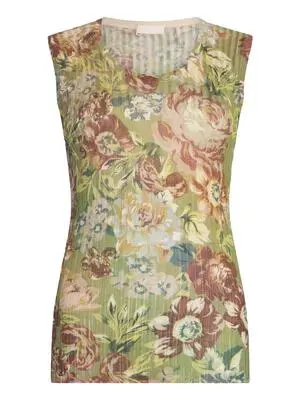 Liu Jo Floral-print Sleeveless Top - Green