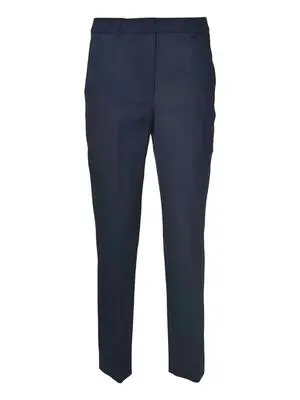 Max Mara Cotton-blend Trousers - Blue