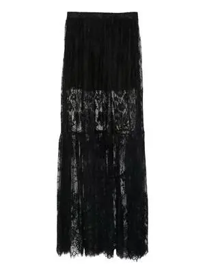 HAMZA Lace Maxi Skirt - Black