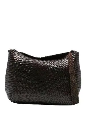 Dragon Diffusion Santa Marta Woven-leather Shoulder Bag - Brown