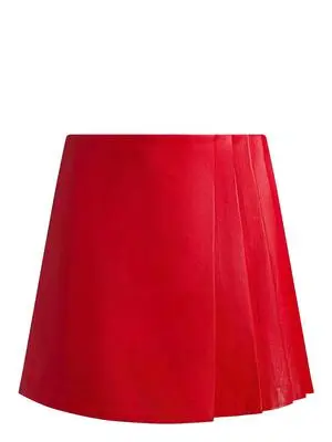 Alice + Olivia Toni A-line Mini Skirt - Red