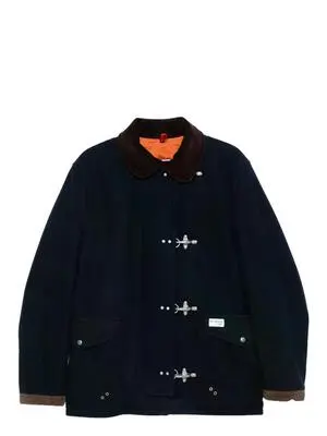 FAY Gancini Patch-pocket Coat - Blue