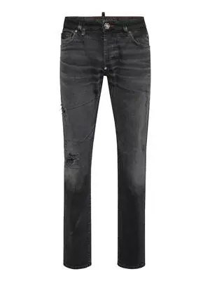Philipp Plein Distressed Jeans - Black