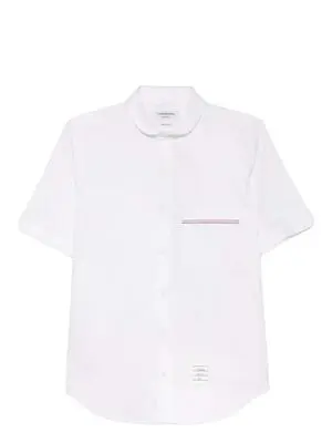 Thom Browne Rwb-embroidery Short-sleeves Shirt - White