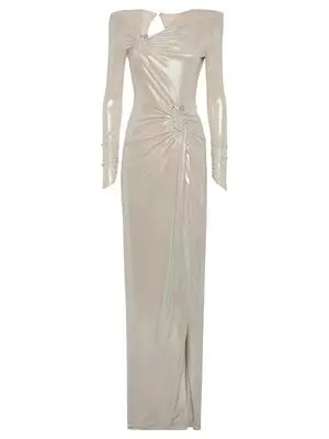 Philipp Plein Draped Evening Dress - Neutrals