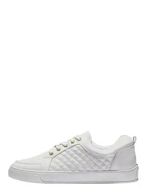 LEANDRO LOPES Quilted Leather Sneakers - White
