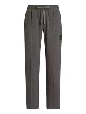 Dolce & Gabbana Logo-embroidered Side-stripe Track Pants - Grey