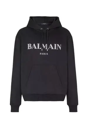 Balmain Logo-print Hoodie - Black