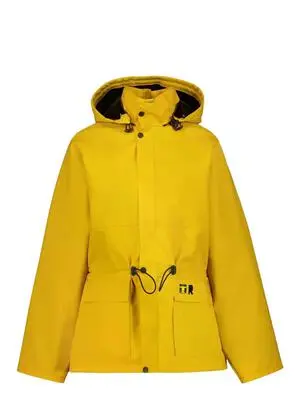 Rabanne Hooded Drawstring Raincoat - Yellow