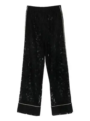 Ermanno Scervino Lace-trimmed Trousers - Black