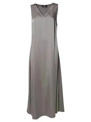 Max Mara V-neck Midi Dress - Grey