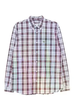 Lacoste Logo-appliqué Plaid Shirts - Blue