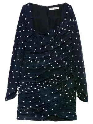 Alessandra Rich Polka-dot Mini Dress - Blue