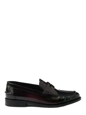 Prada Leather Loafers - Red