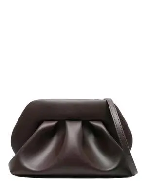 THEMOIRE Bios Pleated Clutch Bag - Brown