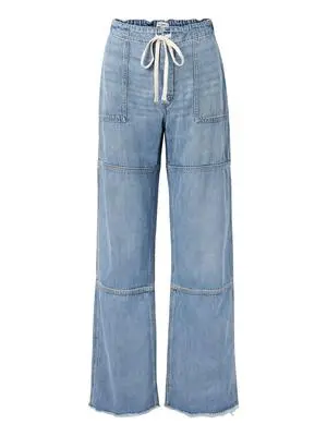 RE/DONE Beach Mid-Rise Straight-Leg Jeans Mid Denim