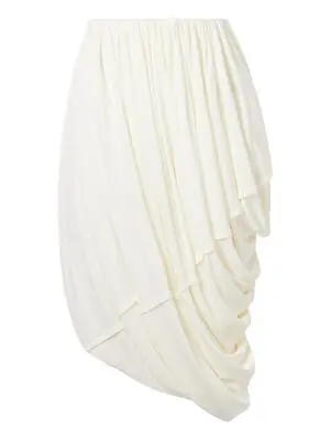 Co Draped Stretch-jersey Midi Skirt - Ivory