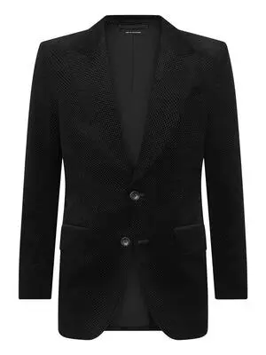 TOM FORD Cotton Dotted Dyllan Blazer - Black