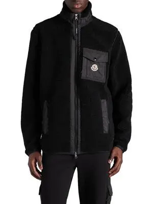 Moncler Faux Shearling Jacket - Black