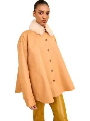 ULLA JOHNSON Floret Jacket With Removeable Collar