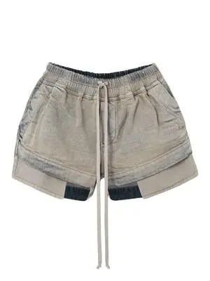 Rick Owens Layered Denim Shorts Light Denim